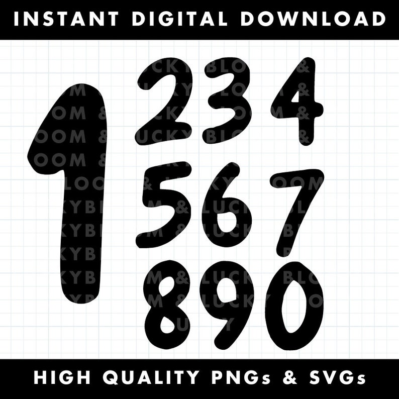 0-9 Sharpie Numbers SVG Bundle Birthday Numbers SVG Files for Cricut ...