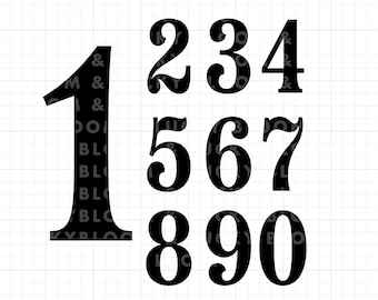 0-9 Comic Strip Numbers SVG Bundle Birthday Numbers SVG Files for ...