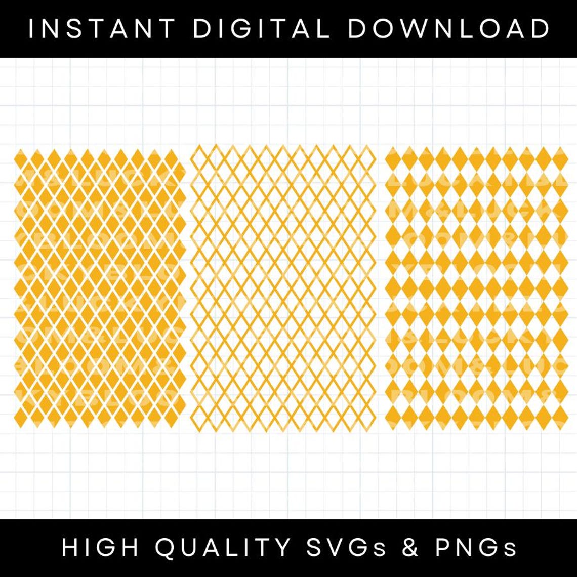 Diamond Pattern SVG Bundle Orange Checkered Diamond Pattern Png SVG Cut ...