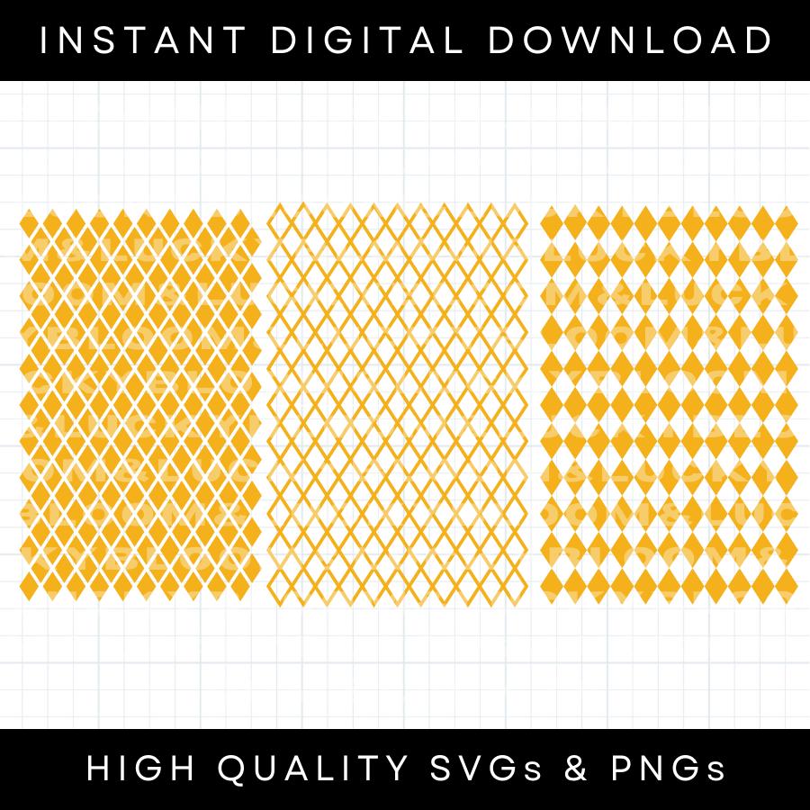 Diamond Pattern SVG Bundle Orange Checkered Diamond Pattern Png SVG Cut ...