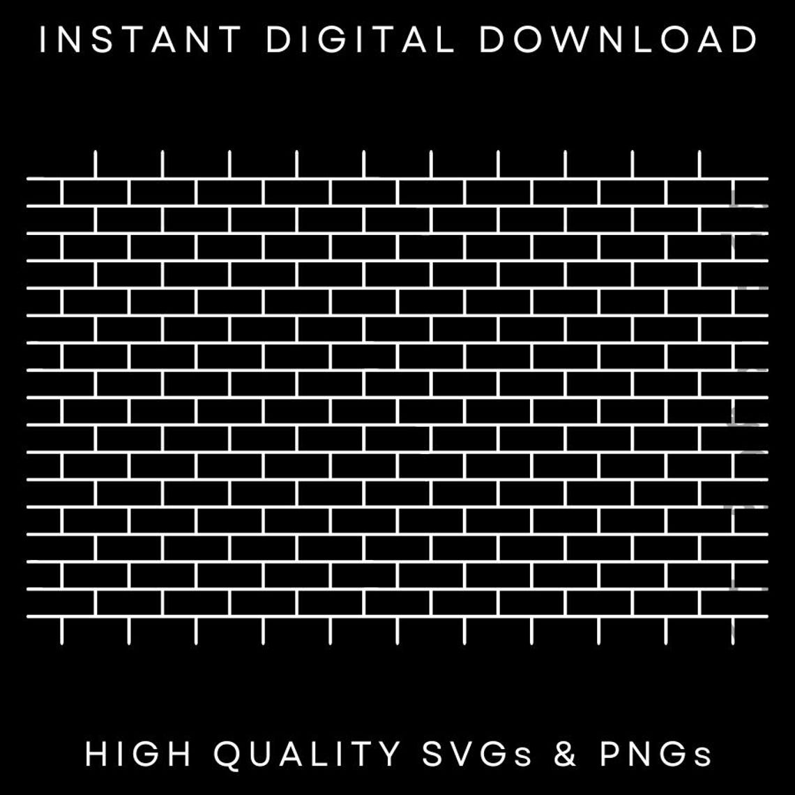 Brick Wall Pattern SVG Bundle Brick Wall Stencil Pattern Png SVG Cut ...