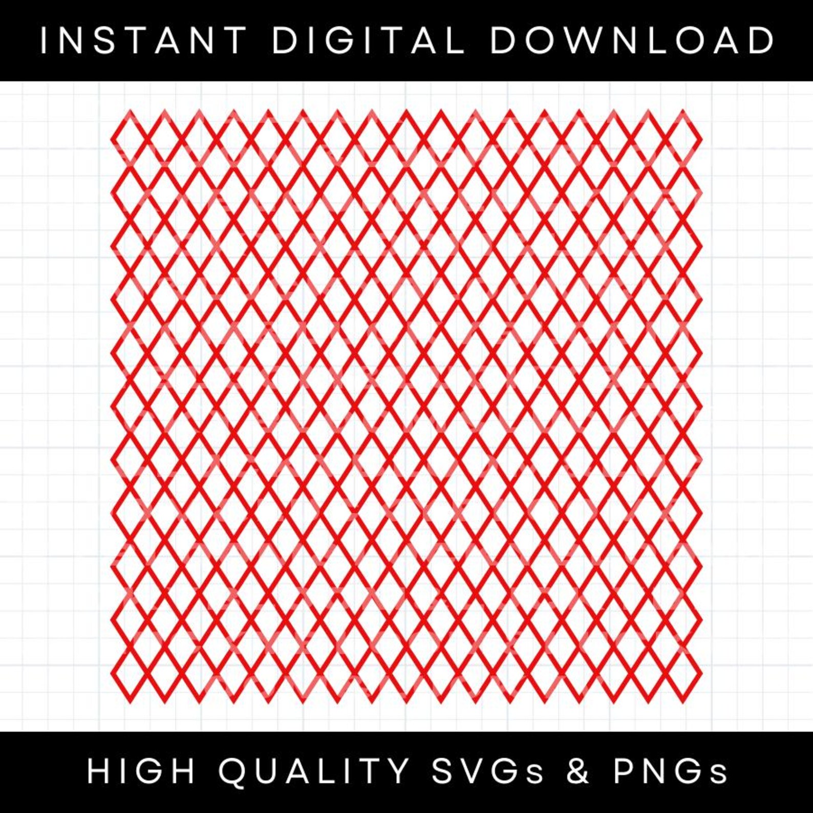 Diamond Pattern SVG Bundle Red Checkered Diamond Pattern Png SVG Cut ...