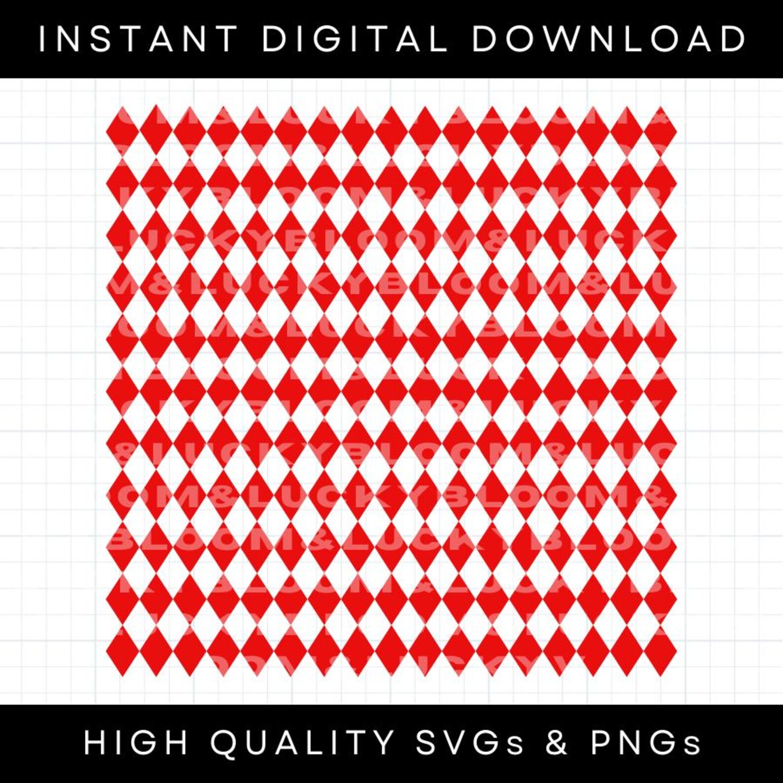 Diamond Pattern SVG Bundle Red Checkered Diamond Pattern Png SVG Cut ...