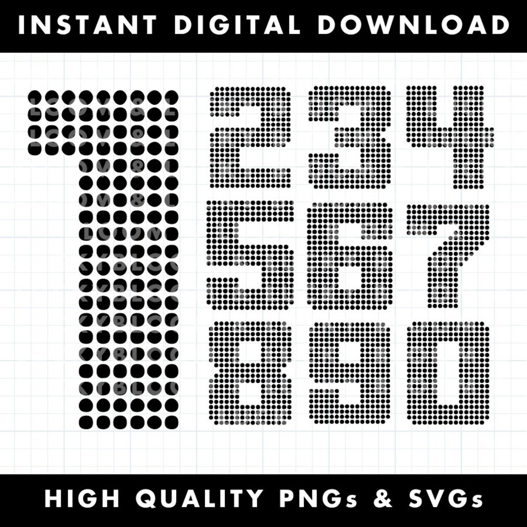 0-9 Numbers Font SVG Bundle Birthday Numbers SVG Files for Cricut ...