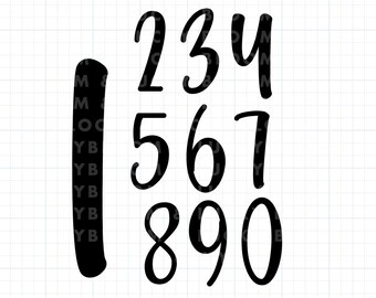 0-9 Numbers Font SVG Bundle Birthday Numbers SVG Files for Cricut ...