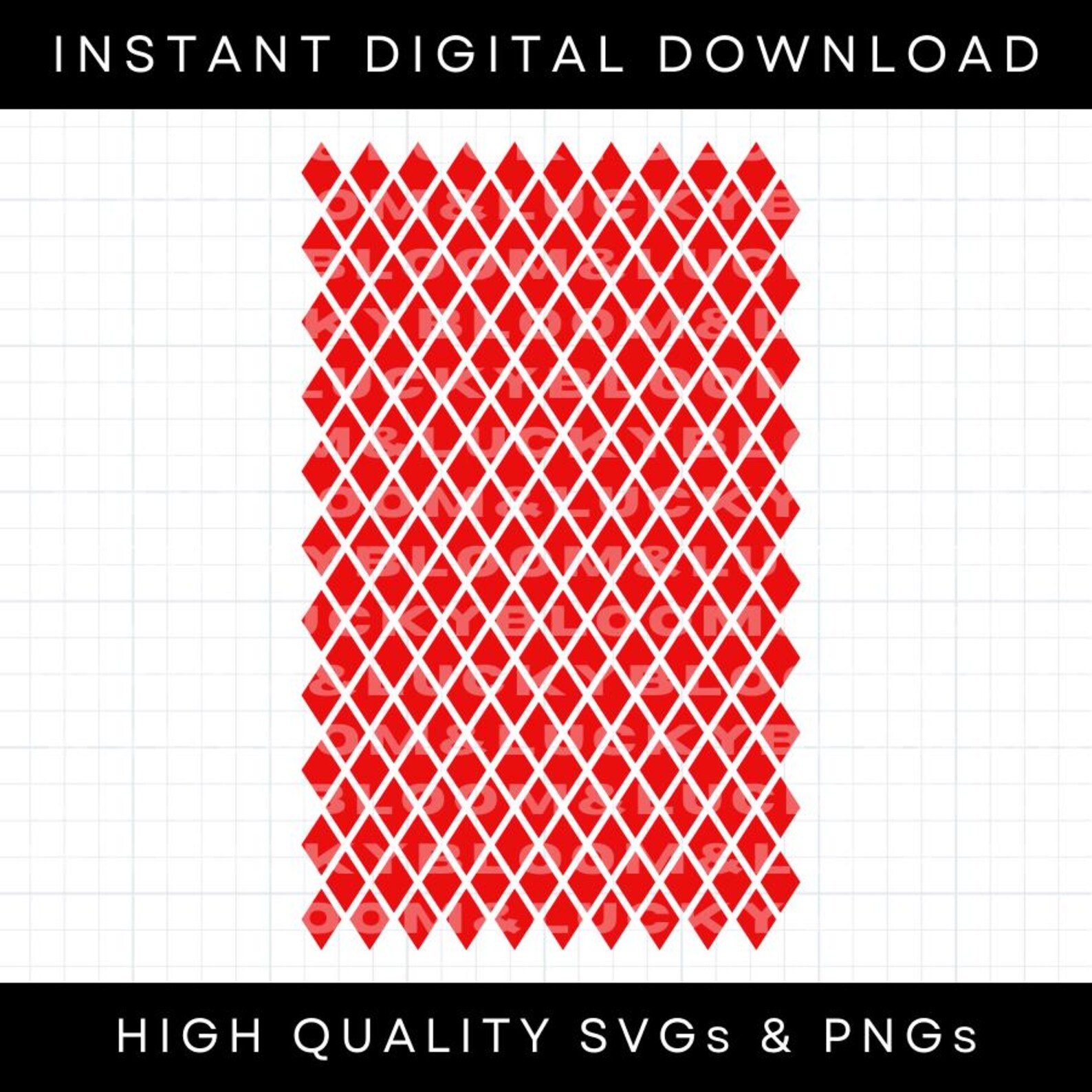 Diamond Pattern SVG Bundle Red Checkered Diamond Pattern Png SVG Cut ...