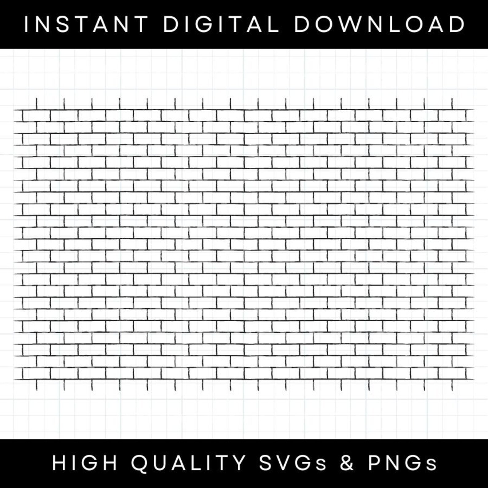 Brick Wall Pattern SVG Bundle Brick Wall Stencil Pattern Png SVG Cut ...