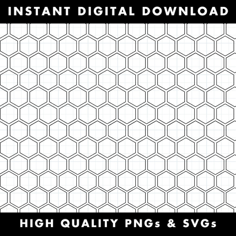 Honeycomb Pattern SVG & PNG Hexagon SVG Cut Files for Cricut Instant ...