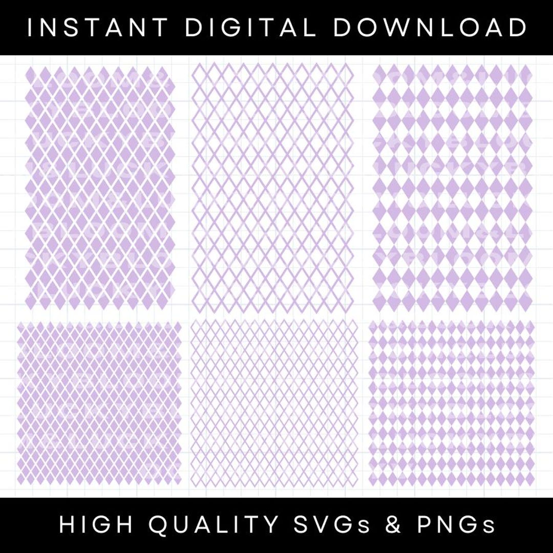 Diamond Pattern SVG Bundle Purple Checkered Diamond Pattern Png SVG Cut ...