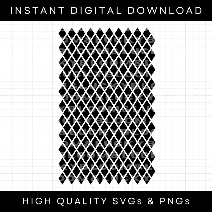 Diamond Pattern SVG Bundle Black Checkered Diamond Pattern Png SVG Cut ...