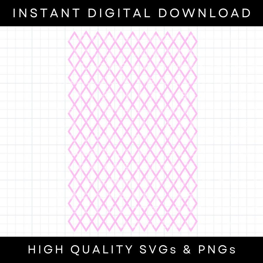 Diamond Pattern SVG Bundle Pink Checkered Diamond Pattern Png & SVG Cut ...