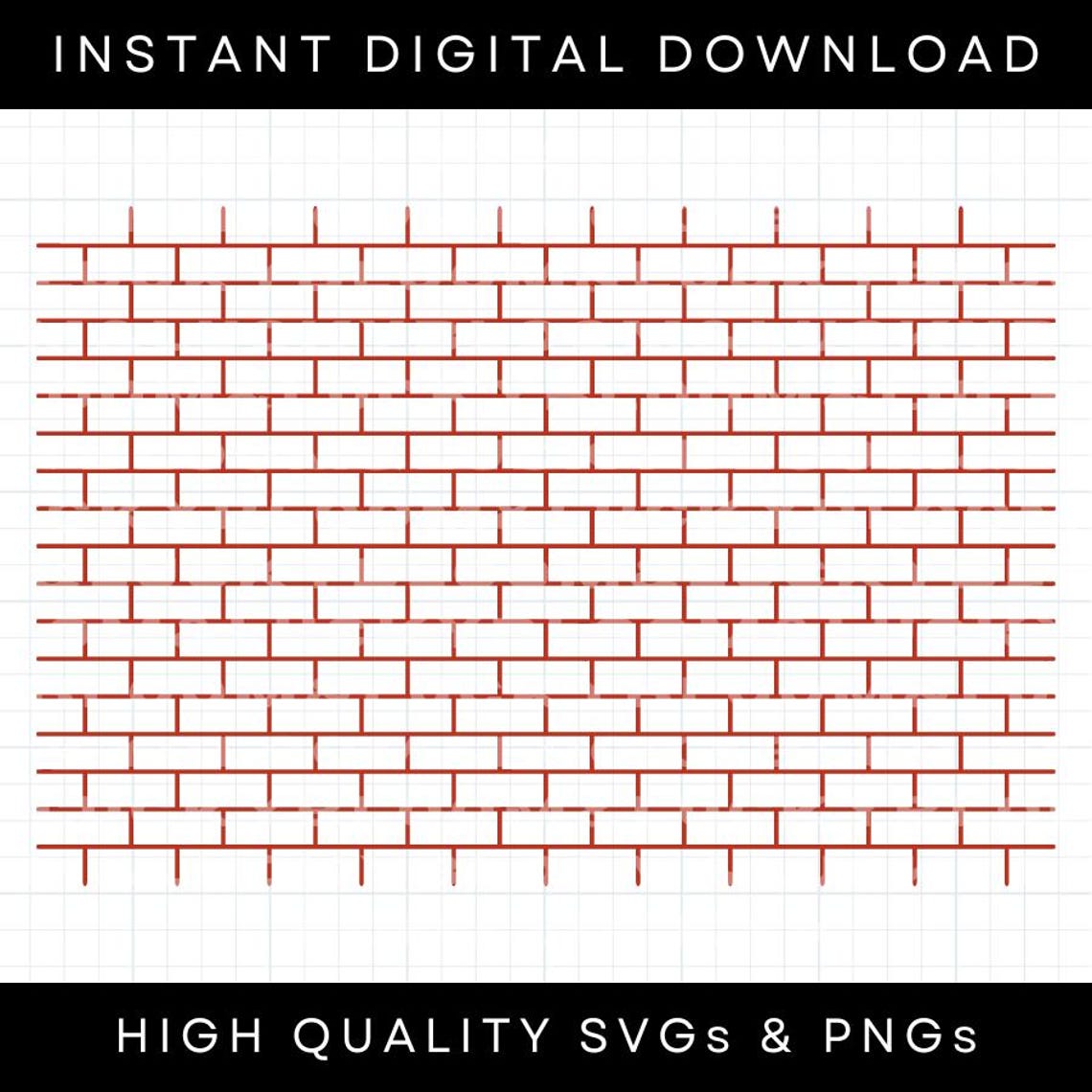 Brick Wall Pattern SVG Bundle Brick Wall Stencil Pattern Png SVG Cut ...