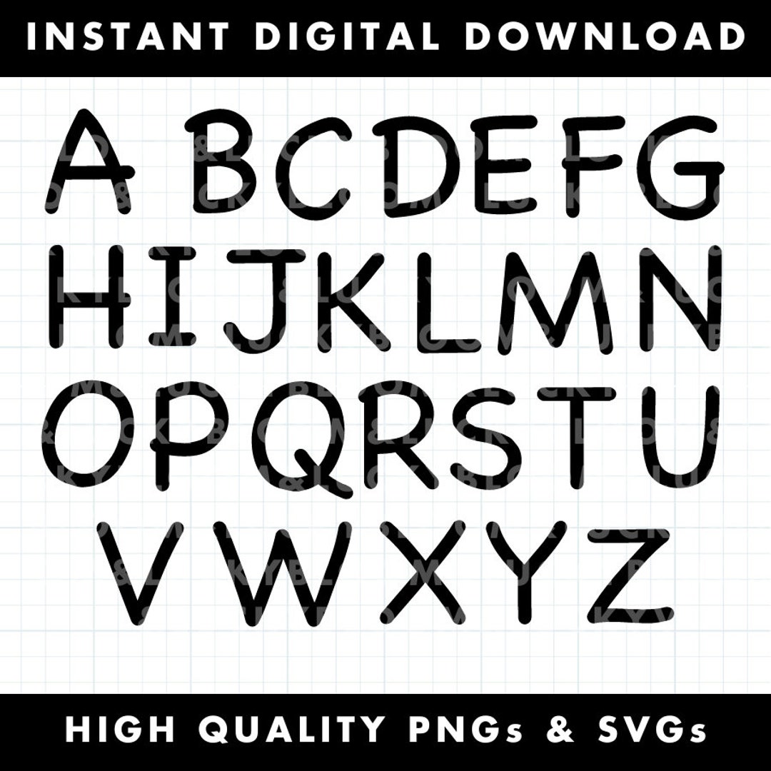 Hand Drawn School Font SVG Bundle Sharpie Font SVG Files for Cricut ...