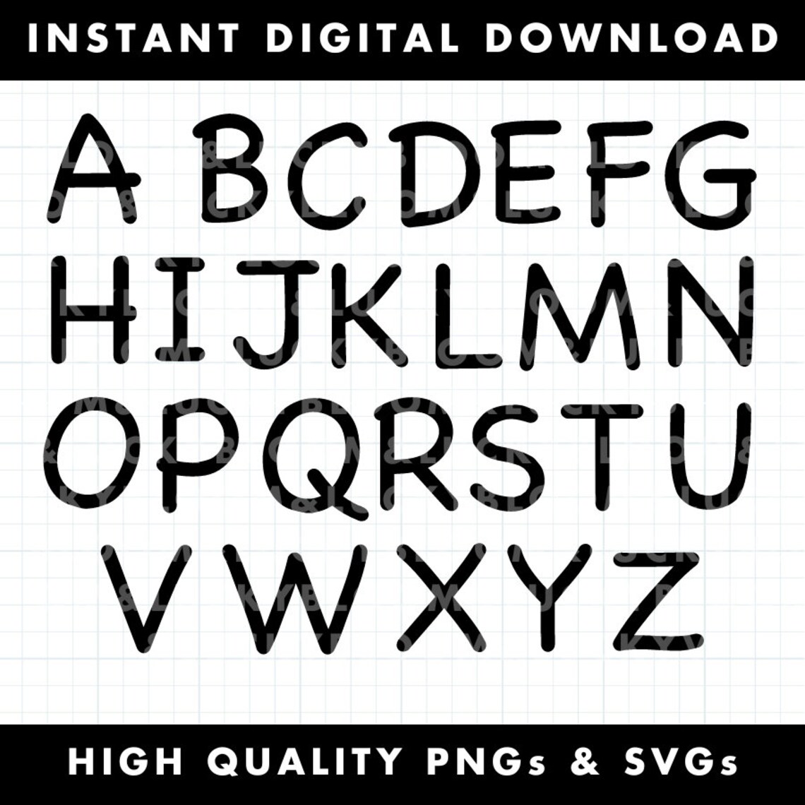 Hand Drawn School Font SVG Bundle Sharpie Font SVG Files for Cricut ...
