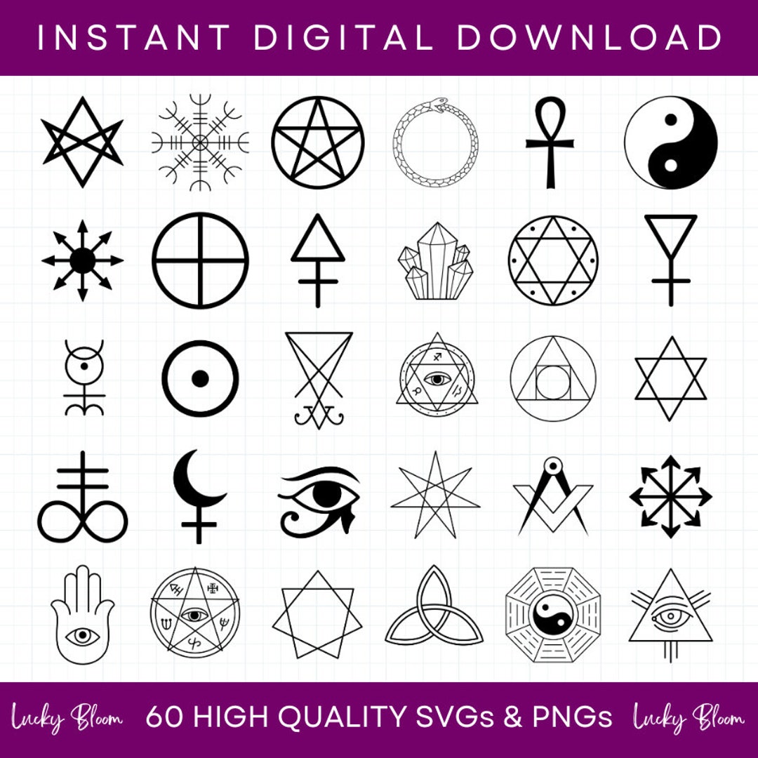 Occult and Witchcraft Clipart Bundle Pngs & Svgs 30 SVG Cut Files for ...