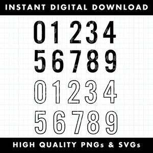 0-9 Numbers Font SVG Bundle Birthday Numbers SVG Files for Cricut ...