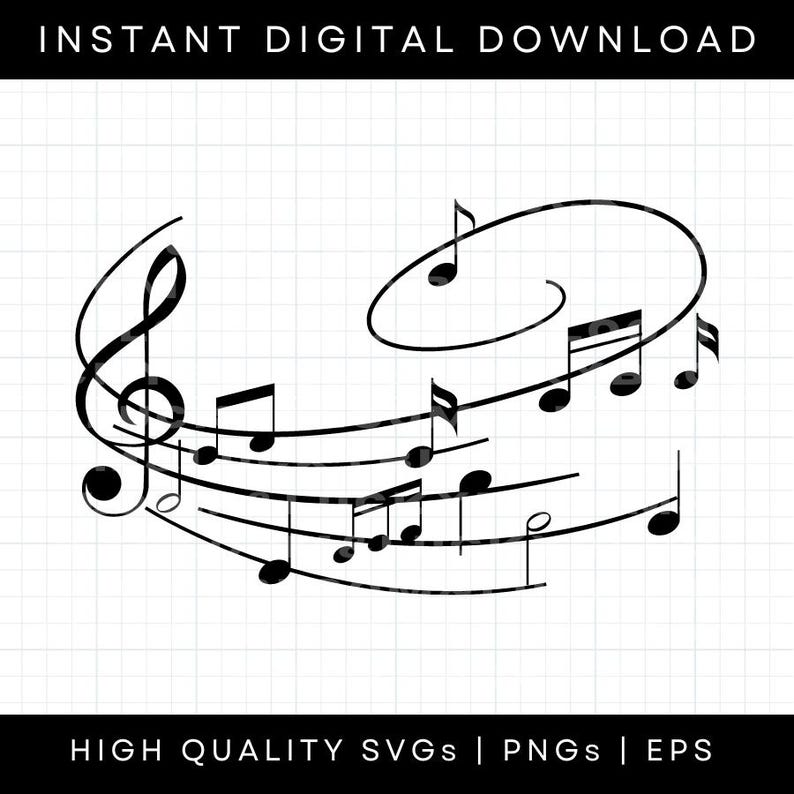 Music Notes Svg Music Notes Clipart Bundle Pngs & Svgs Musician SVG Cut ...