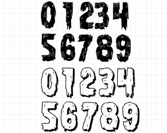 0-9 Comic Strip Numbers SVG Bundle Birthday Numbers SVG Files for ...