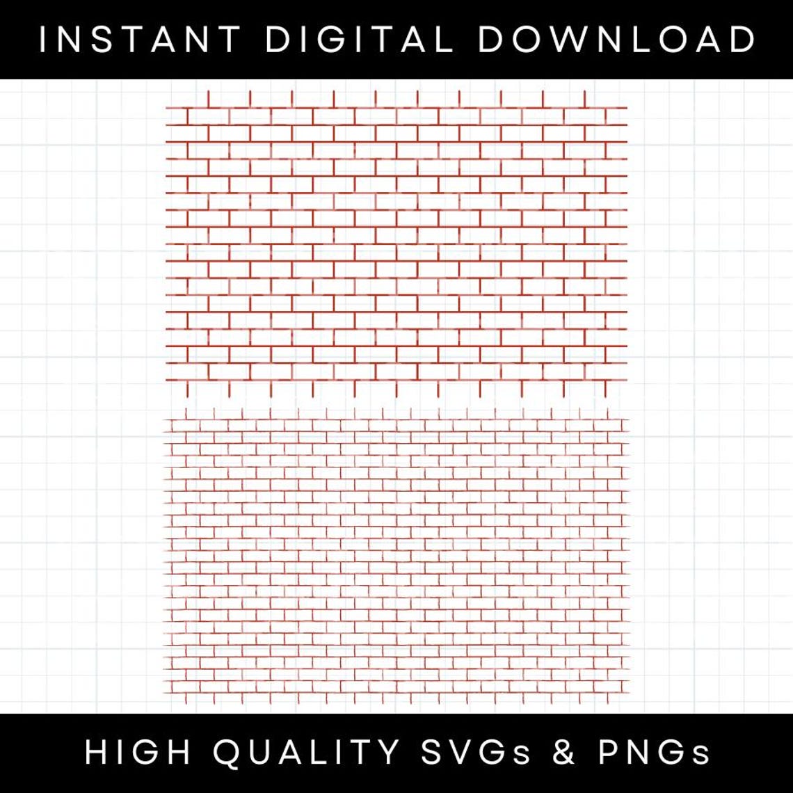 Brick Wall Pattern SVG Bundle Brick Wall Stencil Pattern Png SVG Cut ...