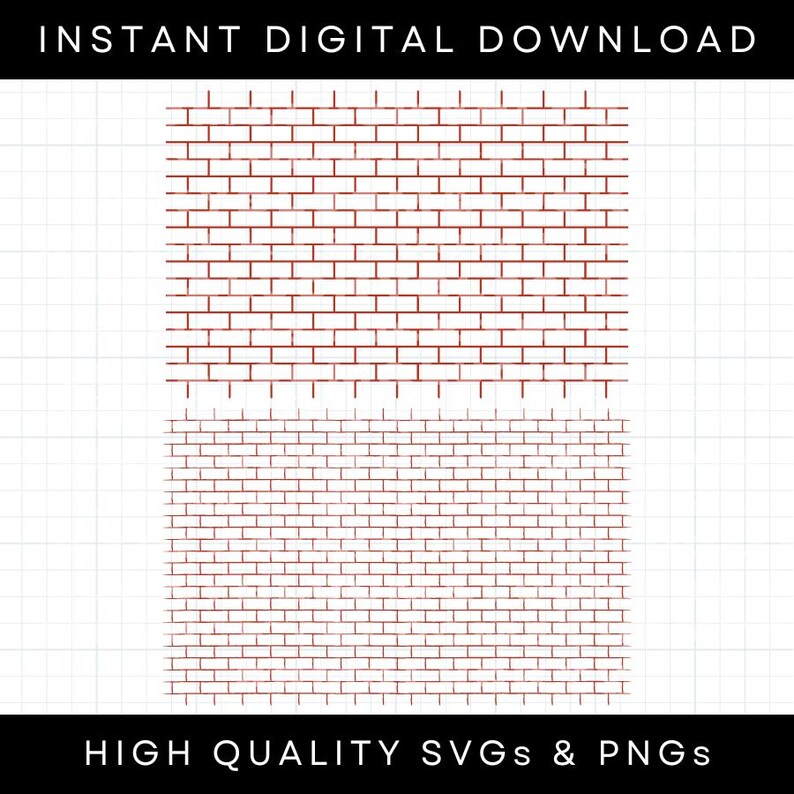 Brick Wall Pattern SVG Bundle Brick Wall Stencil Pattern Png SVG Cut ...