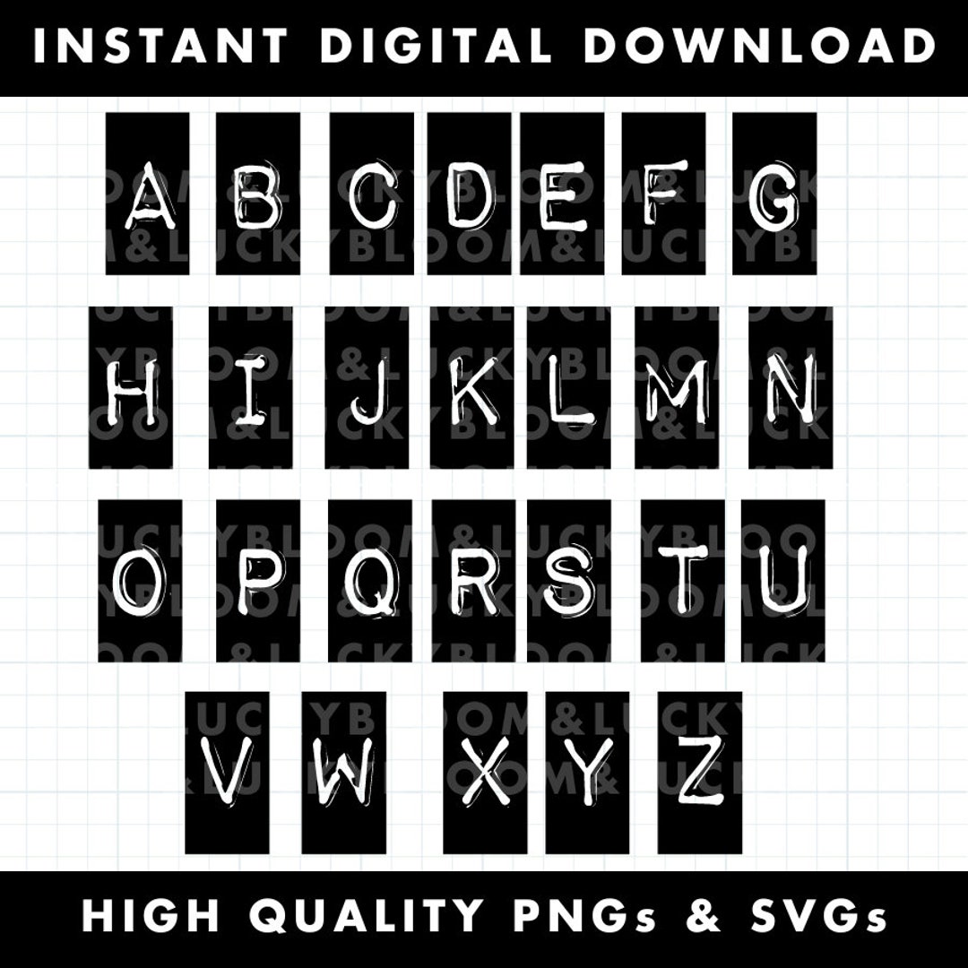 Label Maker Font SVG Clipart Bundle Alphabet Letters SVG Files for ...