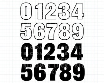 0-9 Comic Strip Numbers SVG Bundle Birthday Numbers SVG Files for ...