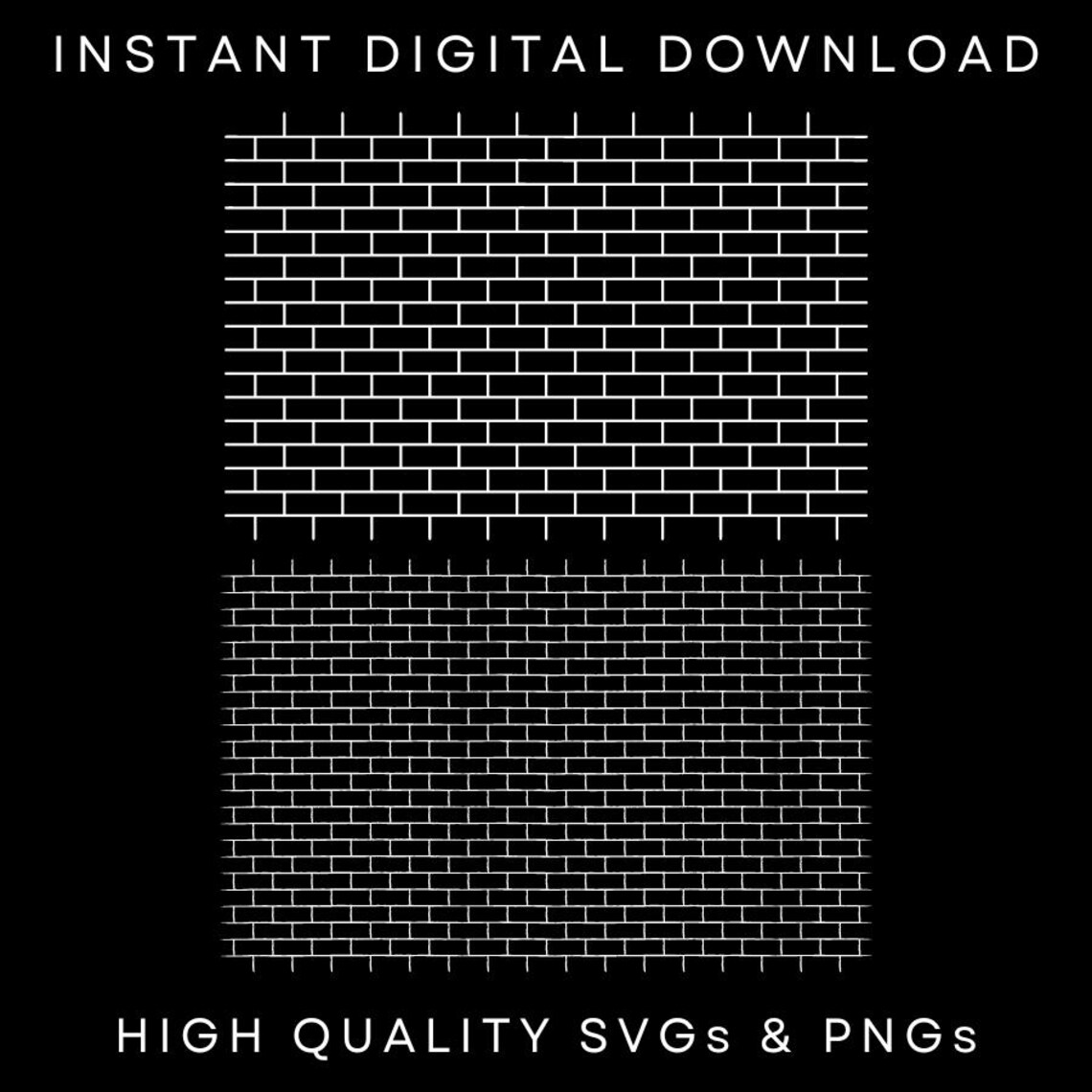 Brick Wall Pattern SVG Bundle Brick Wall Stencil Pattern Png SVG Cut ...