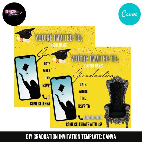 DIY: Graduation Invitation Template Graduation Flyer Social | Etsy