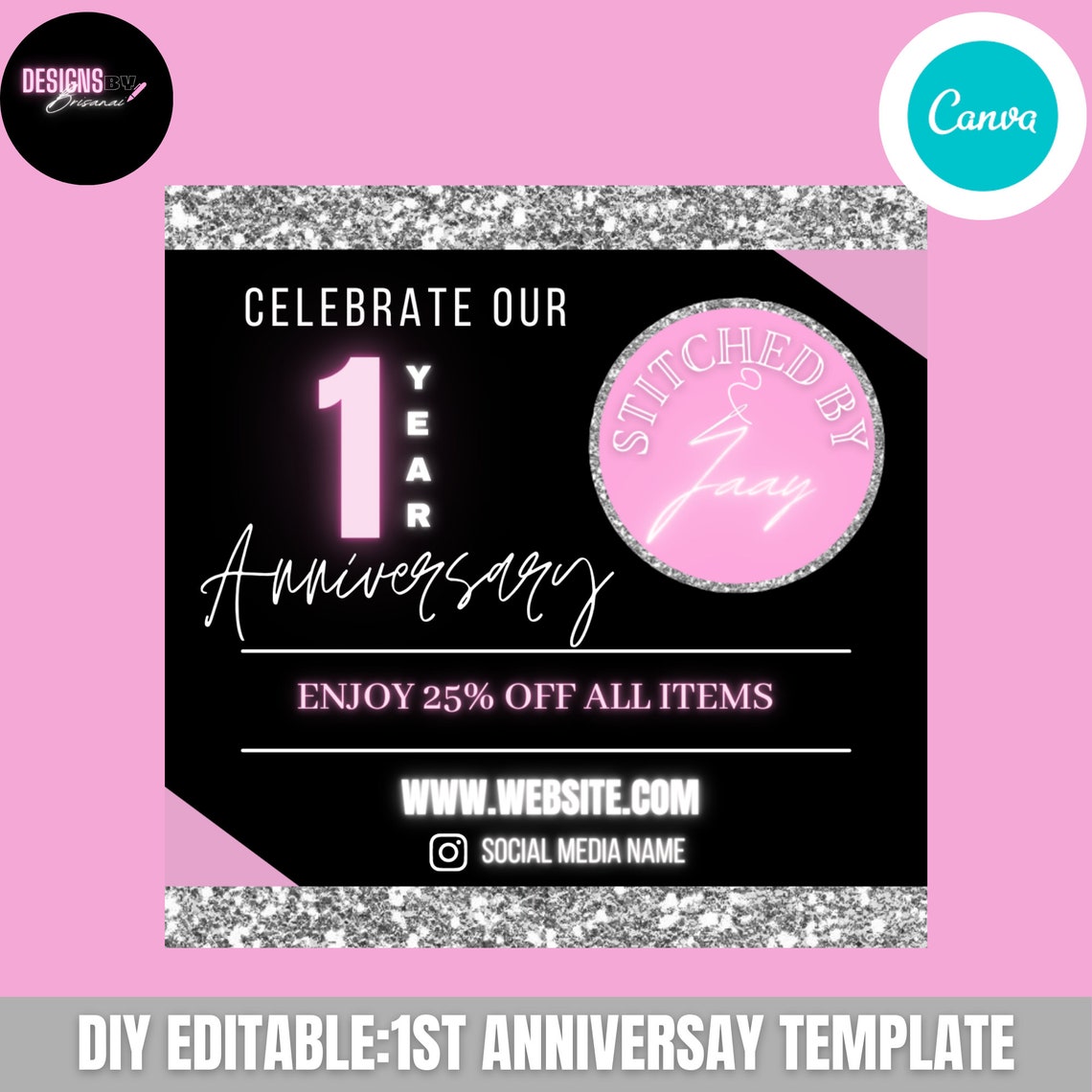 DIY: 1st Anniversary Template, Business Anniversary Flyer, Business ...