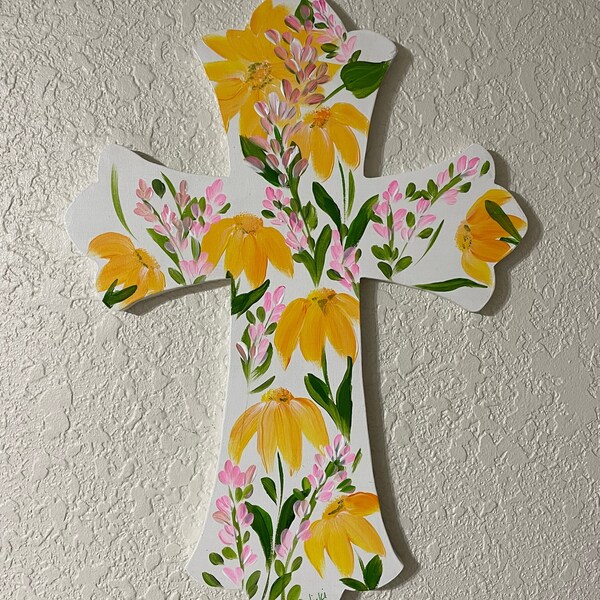 Painted Cross - Etsy