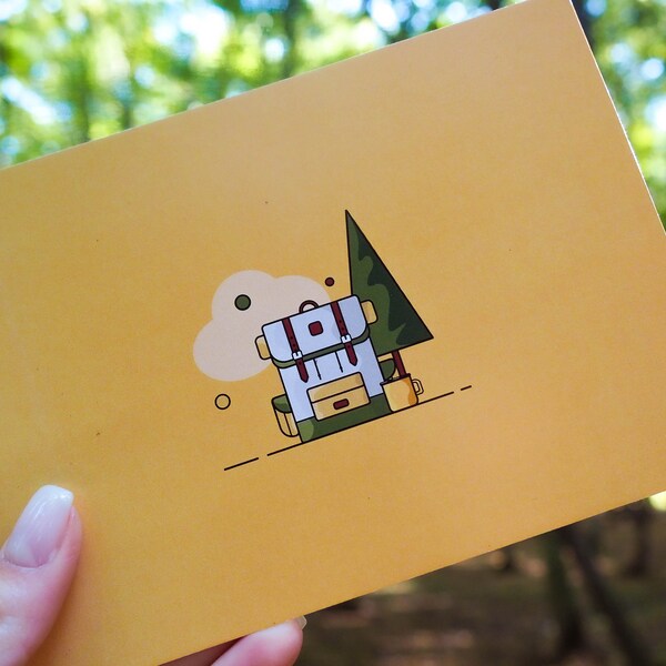 Printable Hiking Themed Birthday Card - Etsy