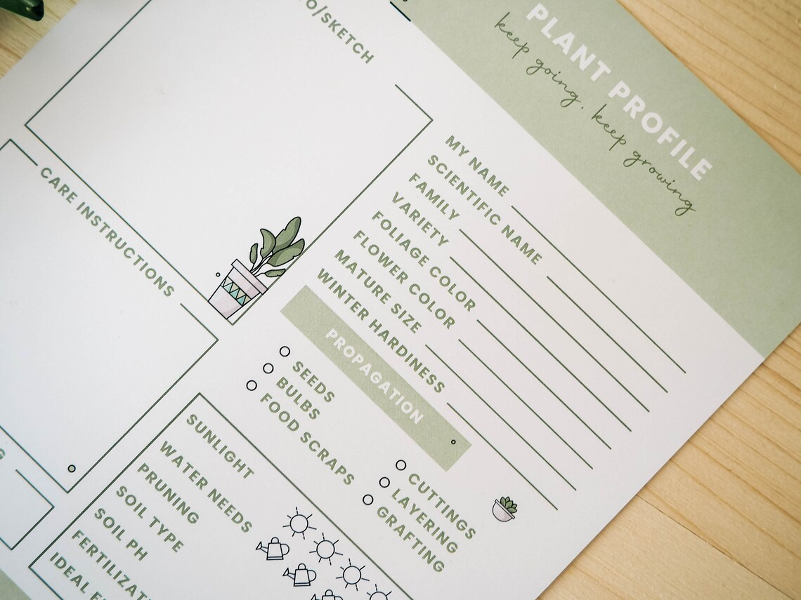 Printable Plant Journal Set of 3/plant Care Journal Bundle/plant ...