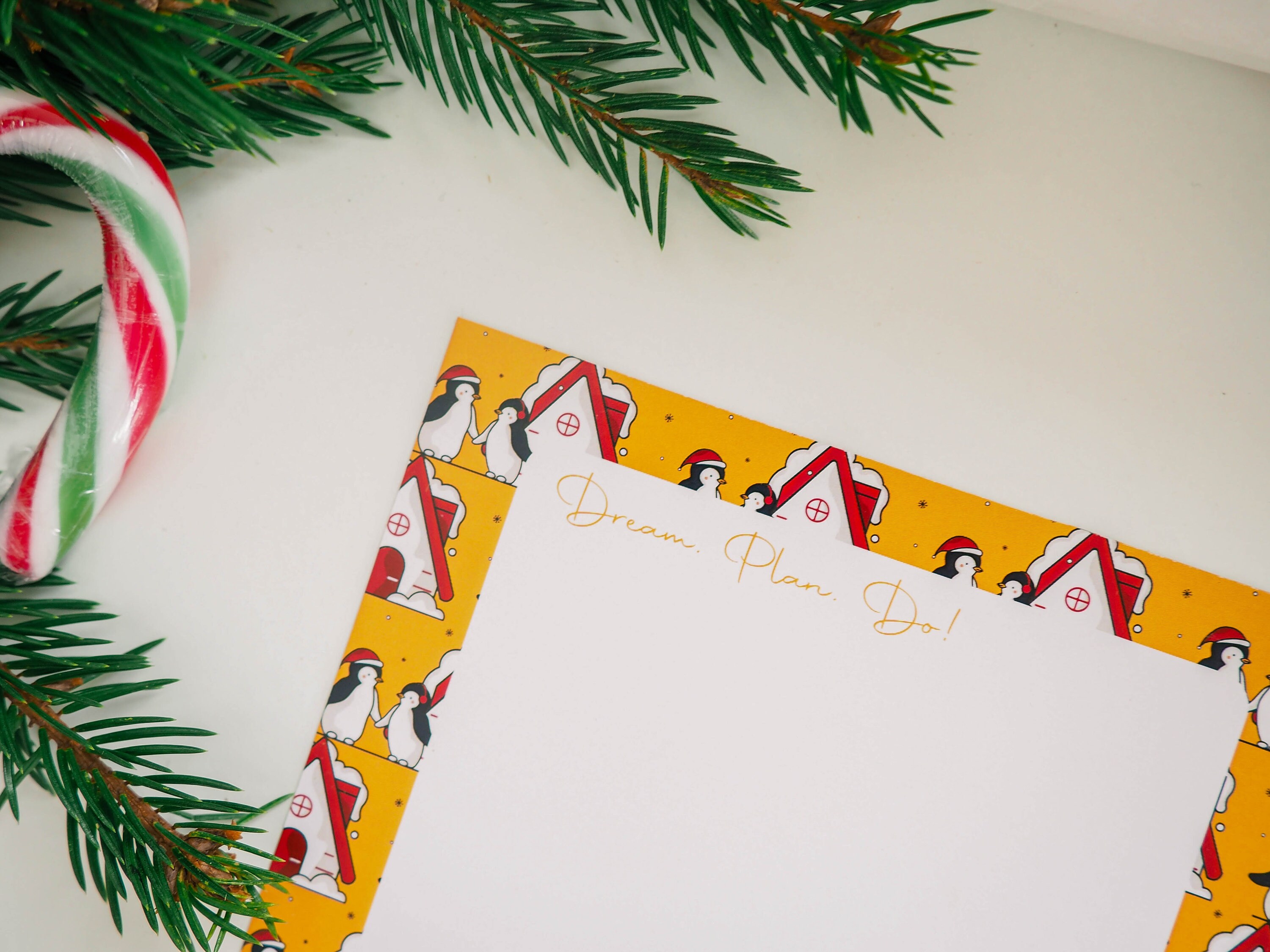 Printable Christmas Notepad/christmas Stationary/polar Bear Pattern ...