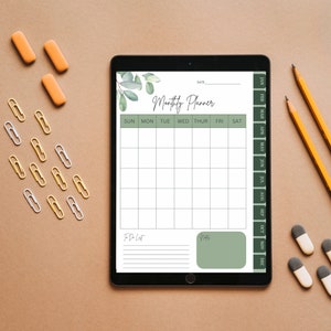 12 Month Digital Planner Minimalist Planner Digital and Print ...