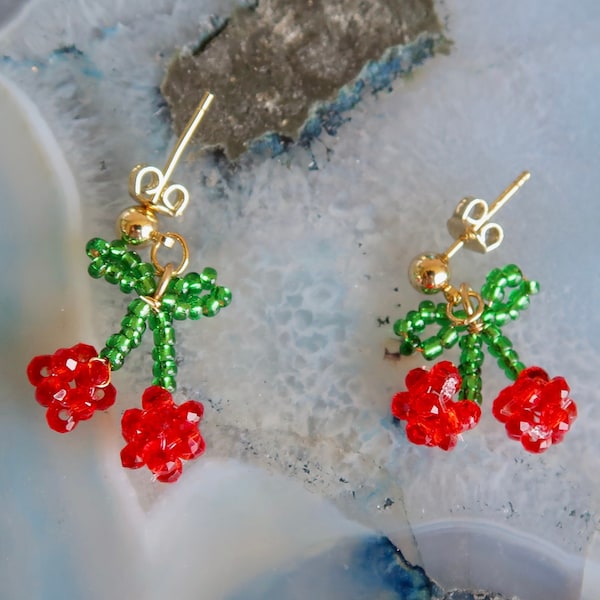 Cherry Earrings - Etsy
