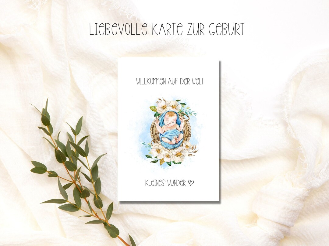 Loving Birth Card welcome to the World Baby Boy, Birth Card, Birth ...