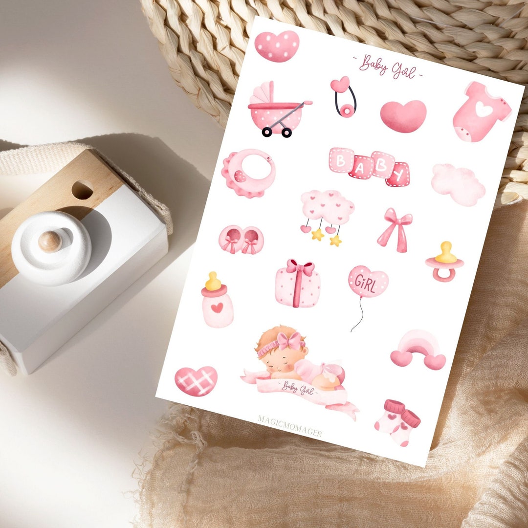 Baby Girl Stickers, Planner Stickers, Boho Baby Girl Stickers, Child ...