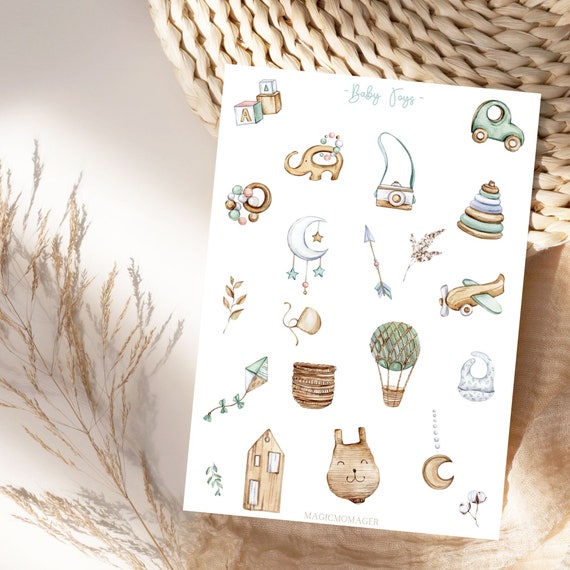 Boho Baby Girl and Baby Toys Stickers Planner Stickersbaby - Etsy