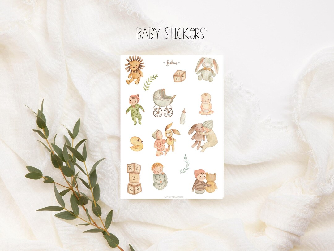 Baby Baby Stickers, Planner Stickers, Boho Baby Girl and Boy Toys ...