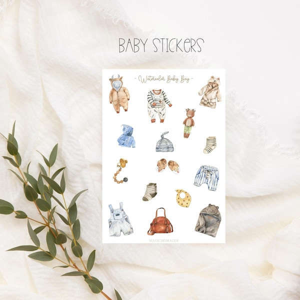 Baby Boy Month Stickers - Etsy