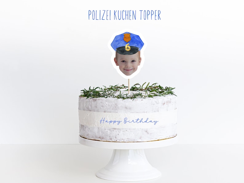 Personalized Police Cupcake Toppers and Cake Toppers as Well as ...