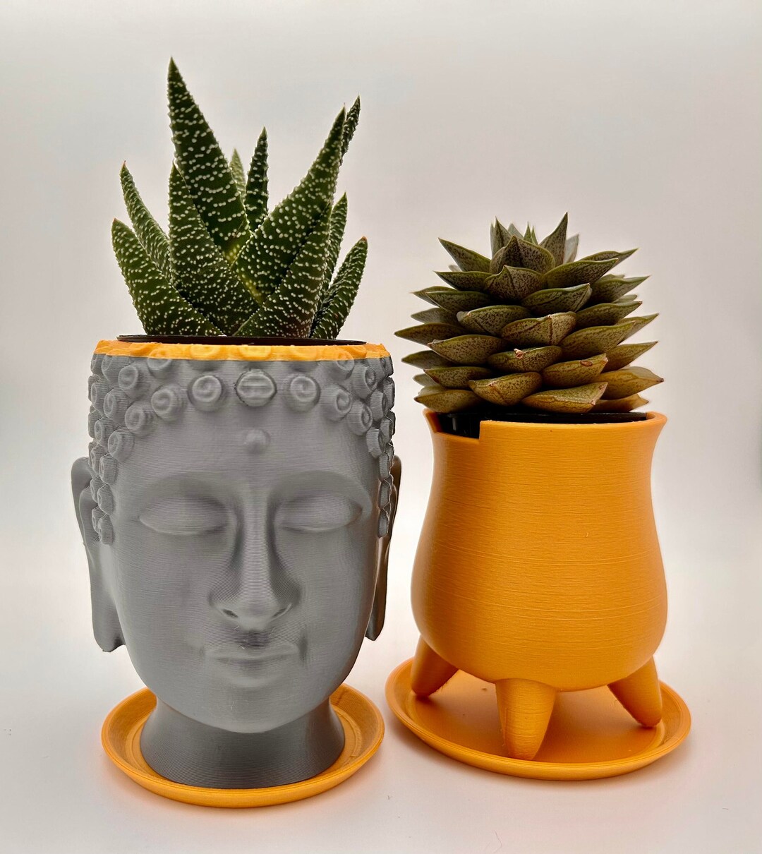 Planter Pot Buddha and Burner Combo With Drainage and Plates, 3D ...