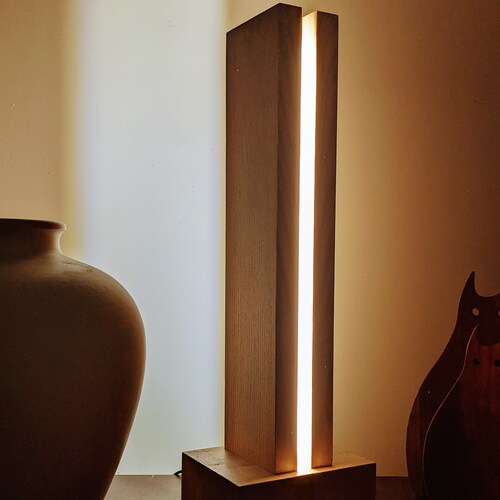 Small LED Log Light Table Lamp Desk Light Real Wooden Log - Etsy