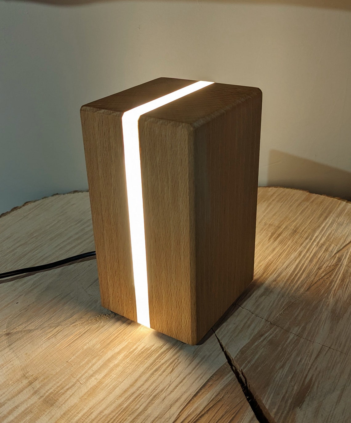 Beech Wood Lamp or Night Light - Etsy