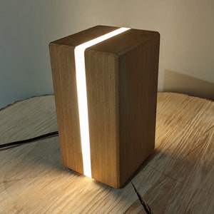 Beech Wood Lamp or Night Light - Etsy