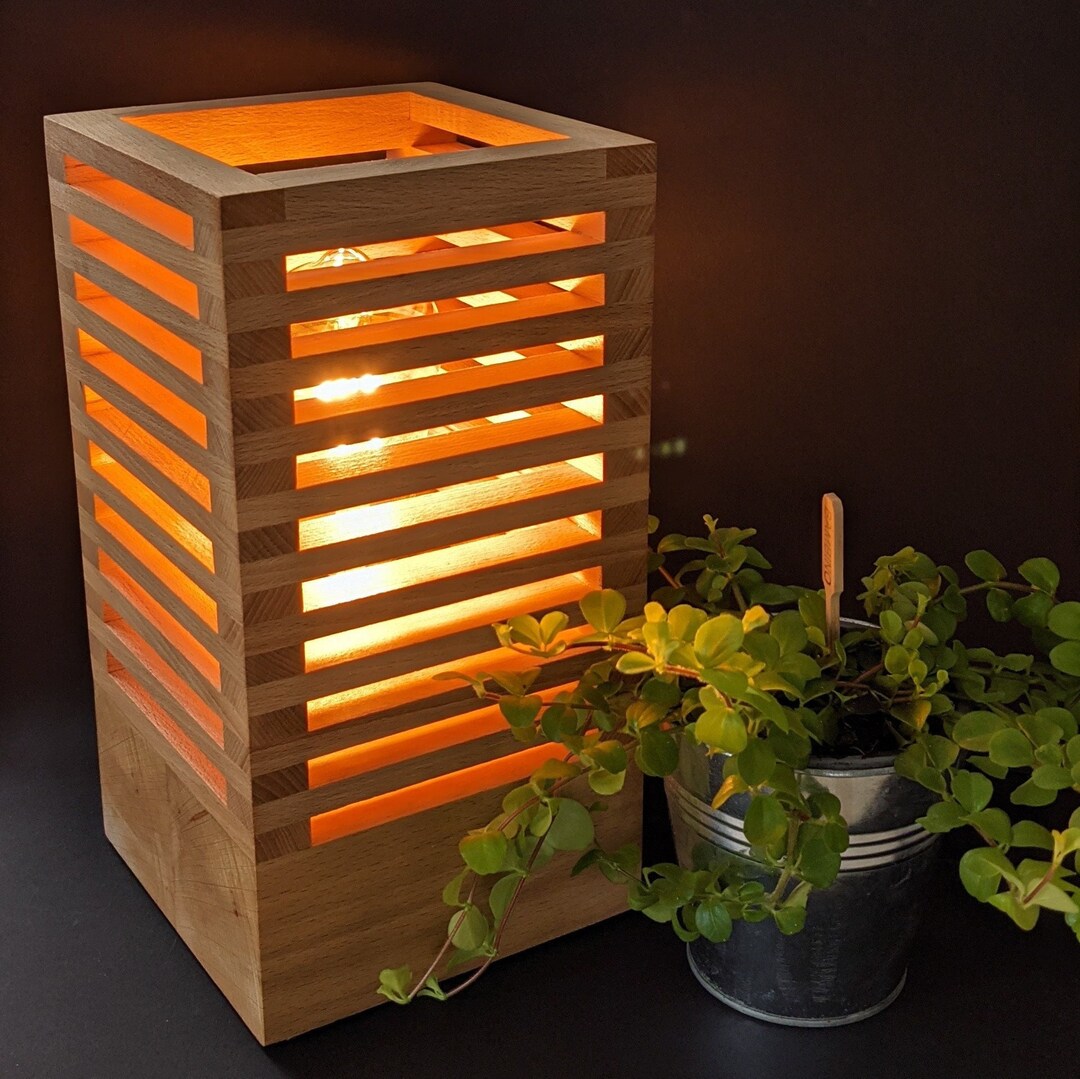 "building" Beech Wood Lamp - Etsy