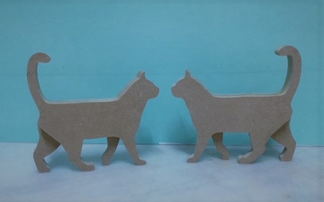 Freestanding Wooden MDF Cat Blank Shape Unpainted 24mm Thick - Etsy