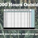 1000 Hours Outside Tracker, 1000 Hours Outside Chart, New Years ...