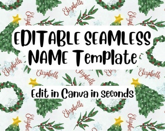 Repeating Name Template - Etsy