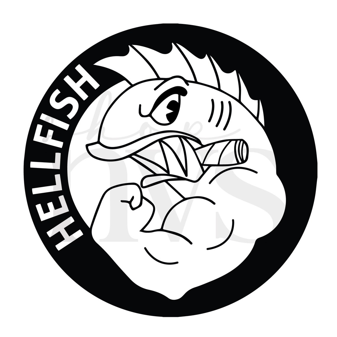 Flying Hellfish Svg Eps Pdf Png Jpg. Sticker Ready Cut - Etsy Australia